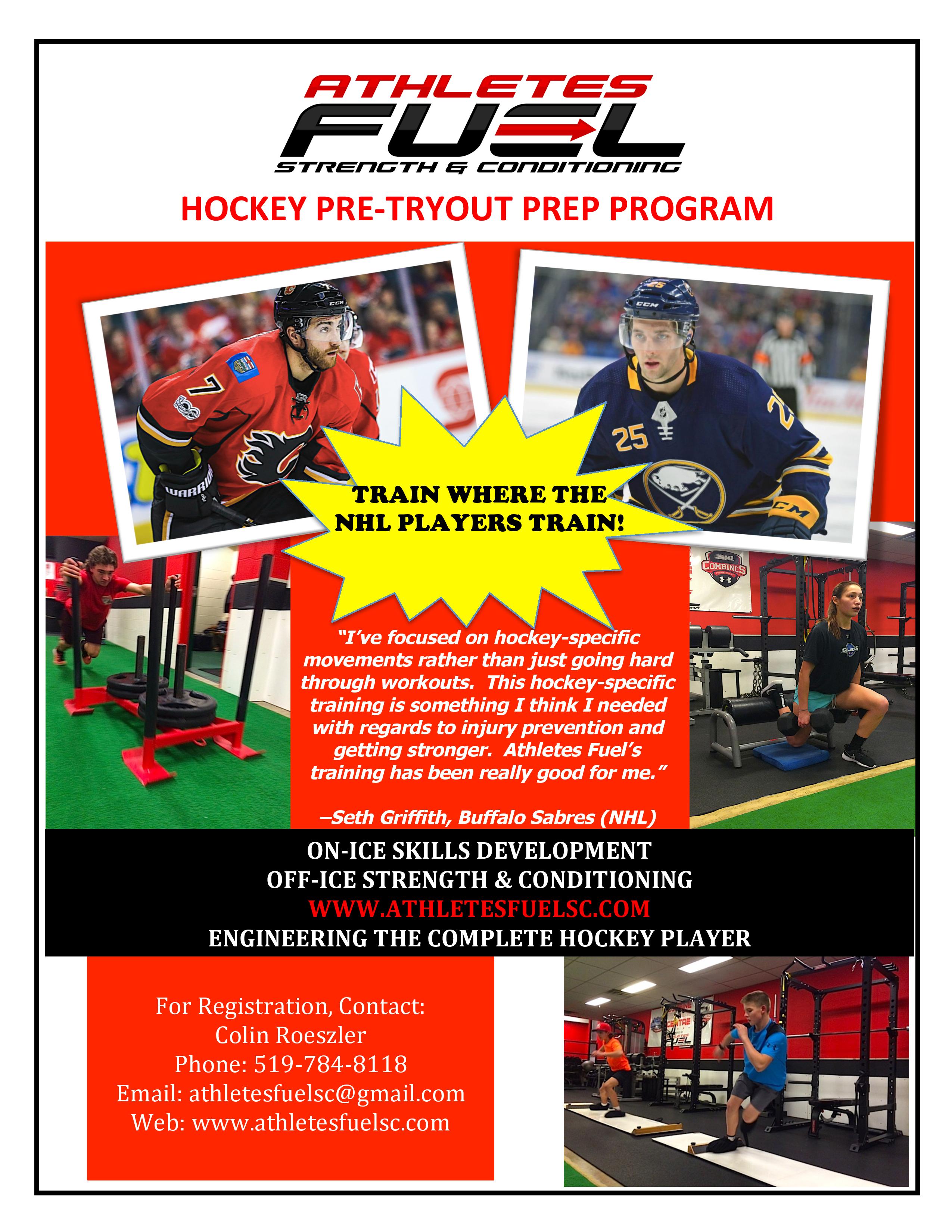 2019 Hockey Pre-Tryout Prep Program – Cover-page-001 | Athletes Fuel
